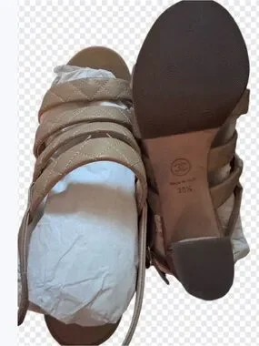 CHANEL | Shoes | Chanel Quilted Strappy Sandals In Tan | Poshmark